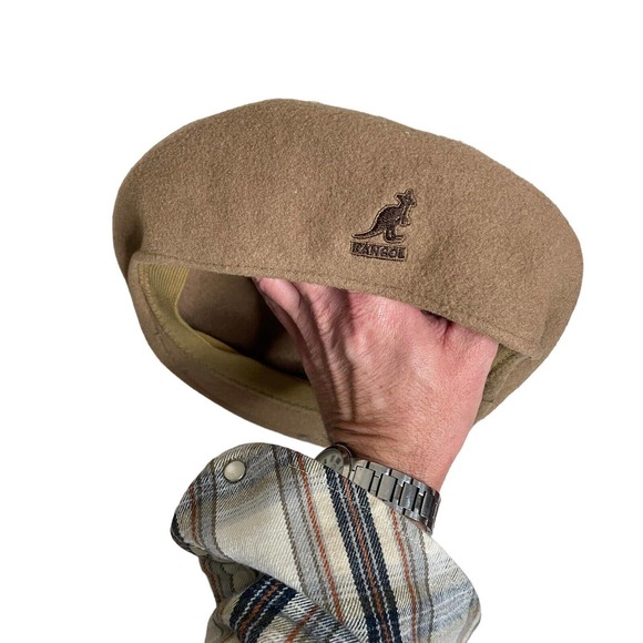 Kangol | Accessories | Kangol Mens Brown Ca474 Wool Flat Cabbie Fitted ...